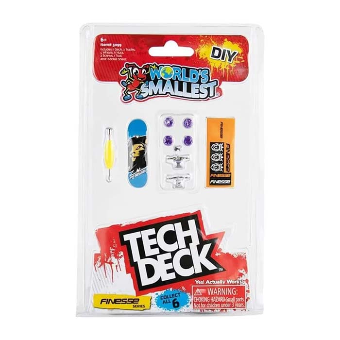 World's Smallest Tech Deck Micro Skateboard Assorted | Mind Games Canada