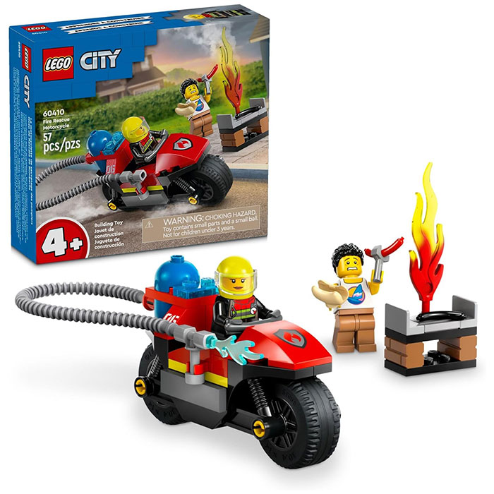 LEGO City Fire Rescue Motorcycle Firefighter Toy Playset | Mind Games ...