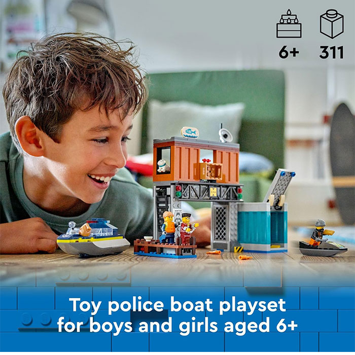 LEGO City Police Speedboat And Crooks Hideout Boat Toy | Mind Games Canada