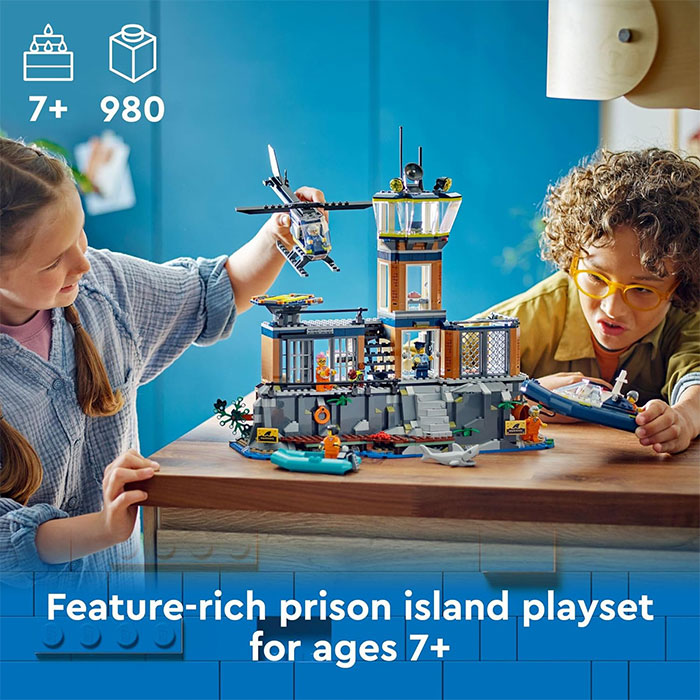 LEGO City Police Prison Island Toy Building Set | Mind Games Canada