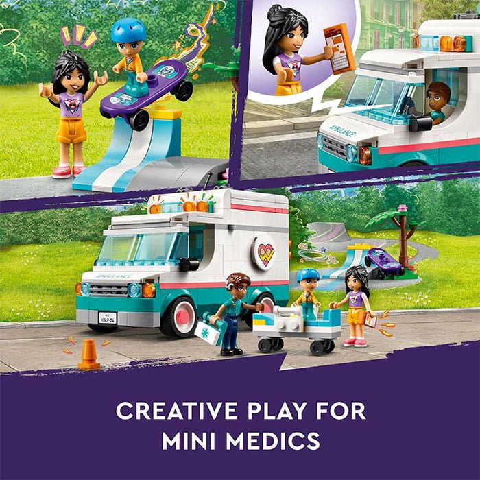 LEGO Friends Heartlake City Hospital Ambulance Set With 3 Characters ...