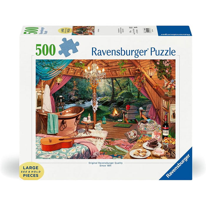 Ravensburger Cozy Glamping 500 Pieces Jigsaw Puzzle | Mind Games Canada