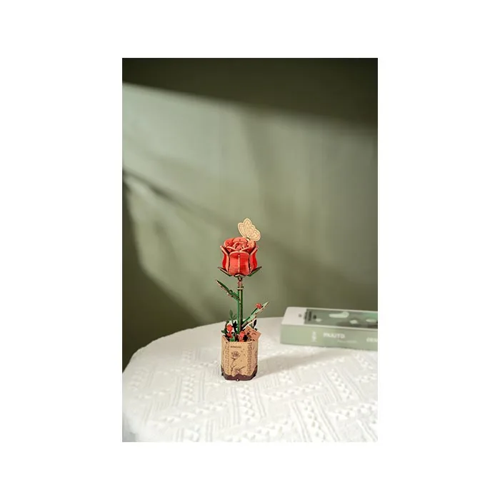 3D Wooden DIY Puzzle Red Rose | Mind Games Canada