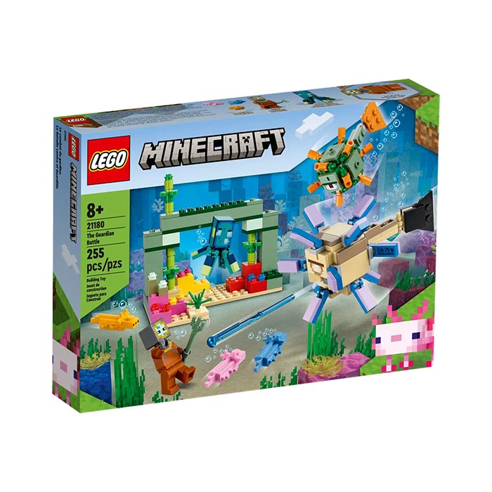 LEGO Minecraft The Guardian Battle Toy Building Set - 255 Pieces | Mind ...