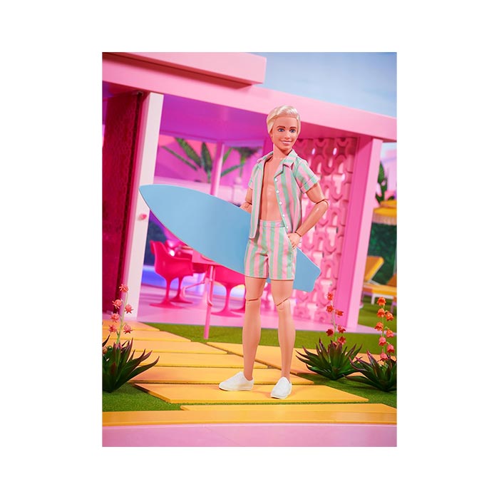 Barbie The Movie Ken Doll Wearing Pastel Pink And Green | Mind Games Canada