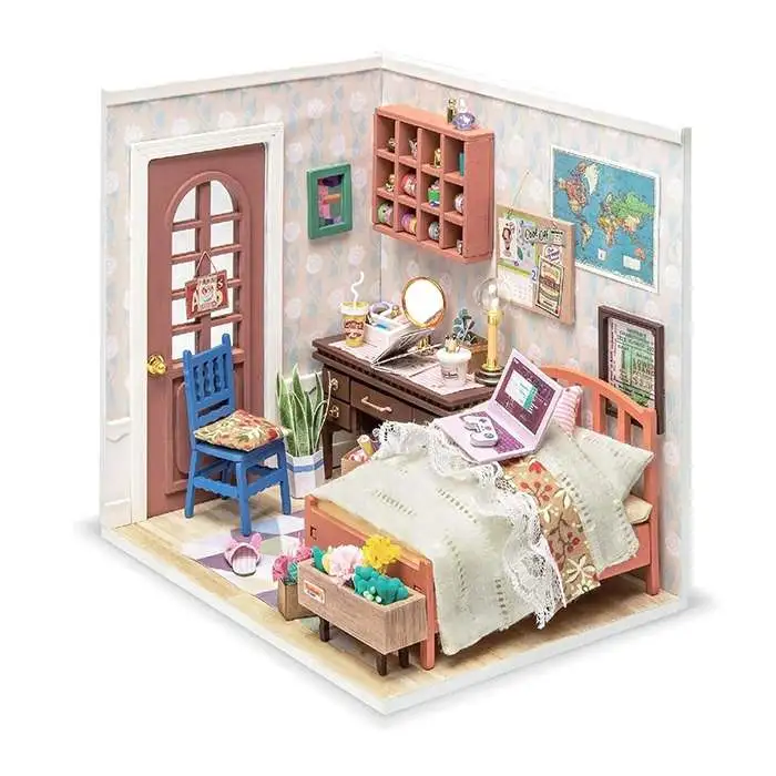 3D Wooden Puzzle Anne's Bedroom Fully Assembled With Display Case ...