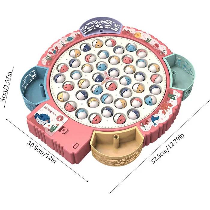 Tradeopia Magnetic Rotating Electric Fishing Game Toy Set With 4 Rods ...