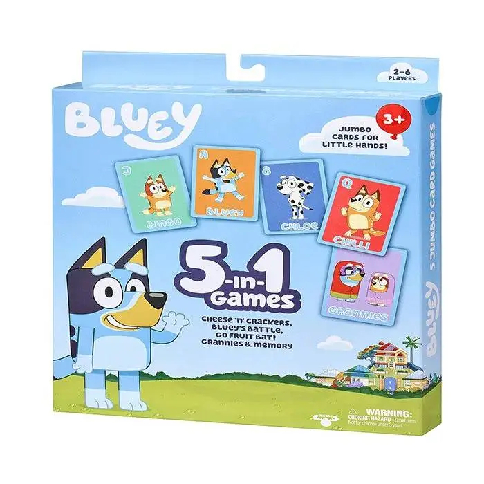 Moose Bluey 5 In 1 Card Game Set | Mind Games Canada