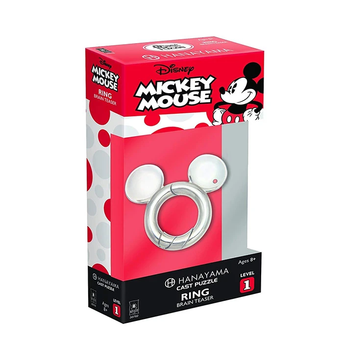 Hanayama Cast Mickey Mouse Ring Metal Brainteaser Puzzle Level 1 For ...