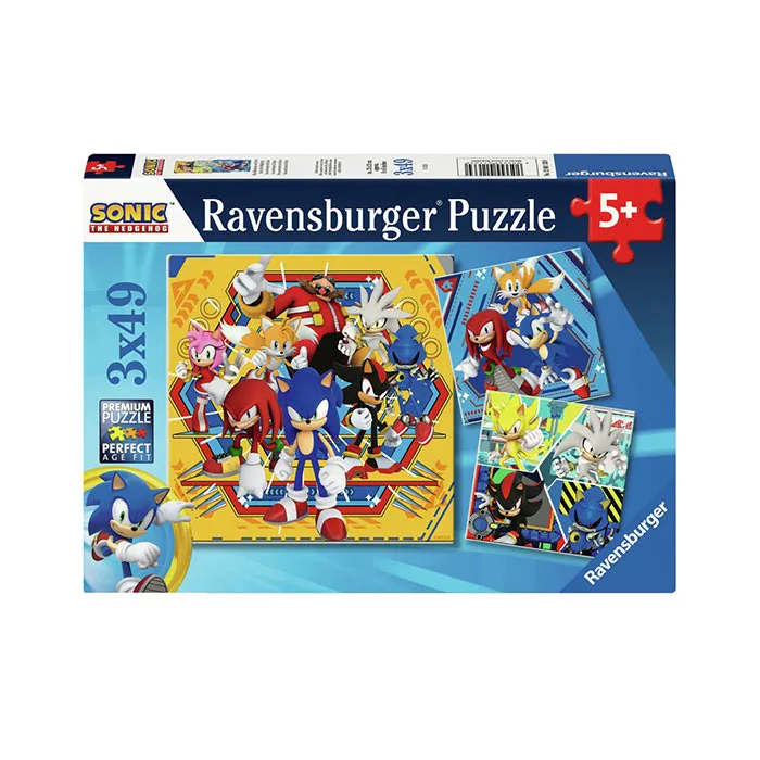 Ravensburger Sonic The Hedgehog 49 Pieces Set Of 3 Jigsaw Puzzle | Mind ...