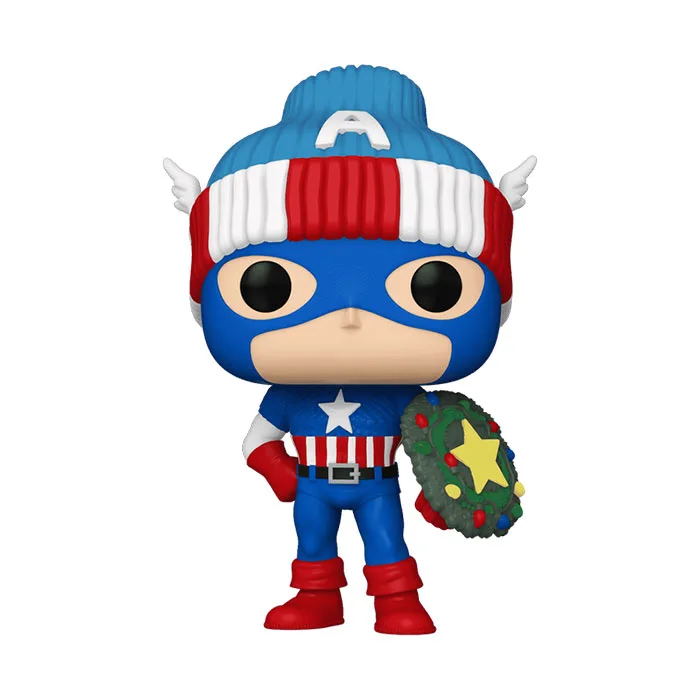 Funko Pop! Marvel Holiday Captain America With Wreath Shield | Mind ...