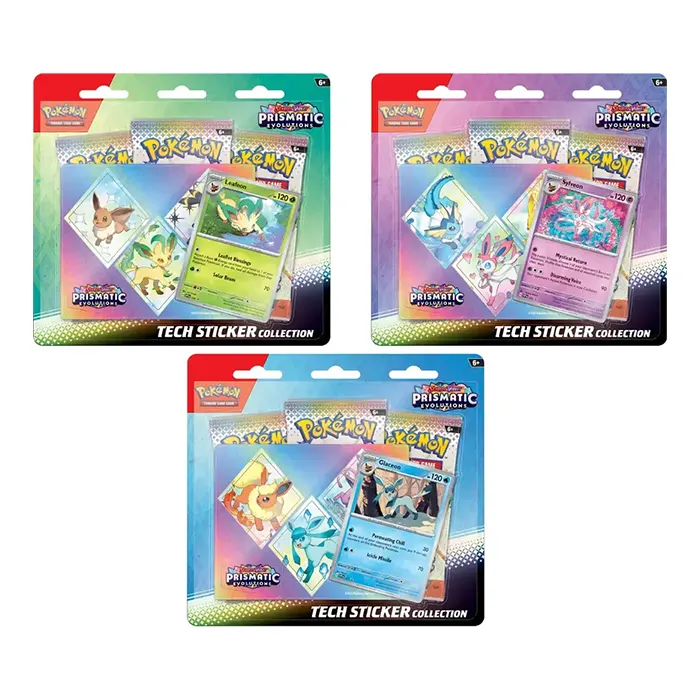 Pokemon SV8.5 Prismatic Evolutions Tech Sticker Collection Assortment ...