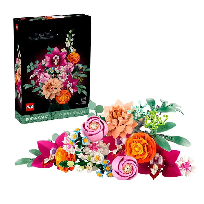 LEGO Botanicals Pretty Pink Flower Bouquet 749 Pieces | Mind Games Canada
