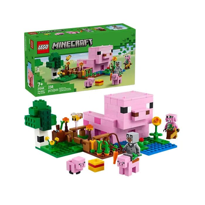 LEGO Minecraft The Baby Pig House 238 Pieces | Mind Games Canada