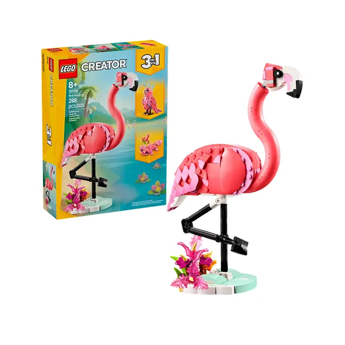 LEGO Creator 3in1 Wild Animals Pink Flamingo 288 Pieces | Mind Games Canada