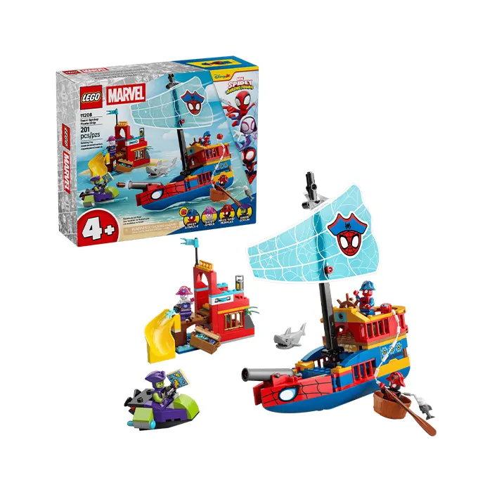 LEGO Marvel Spider-Man Team Spidey Pirate Ship 201 Pieces | Mind Games ...