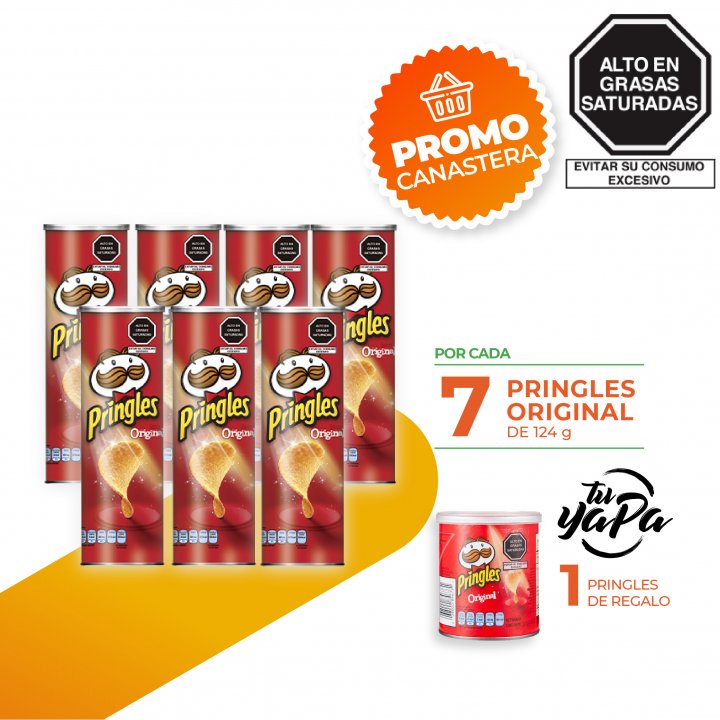 lacanasta.pe : Pringles Original. Lata 124 g (07 unidades) - GRATIS: 01 ...