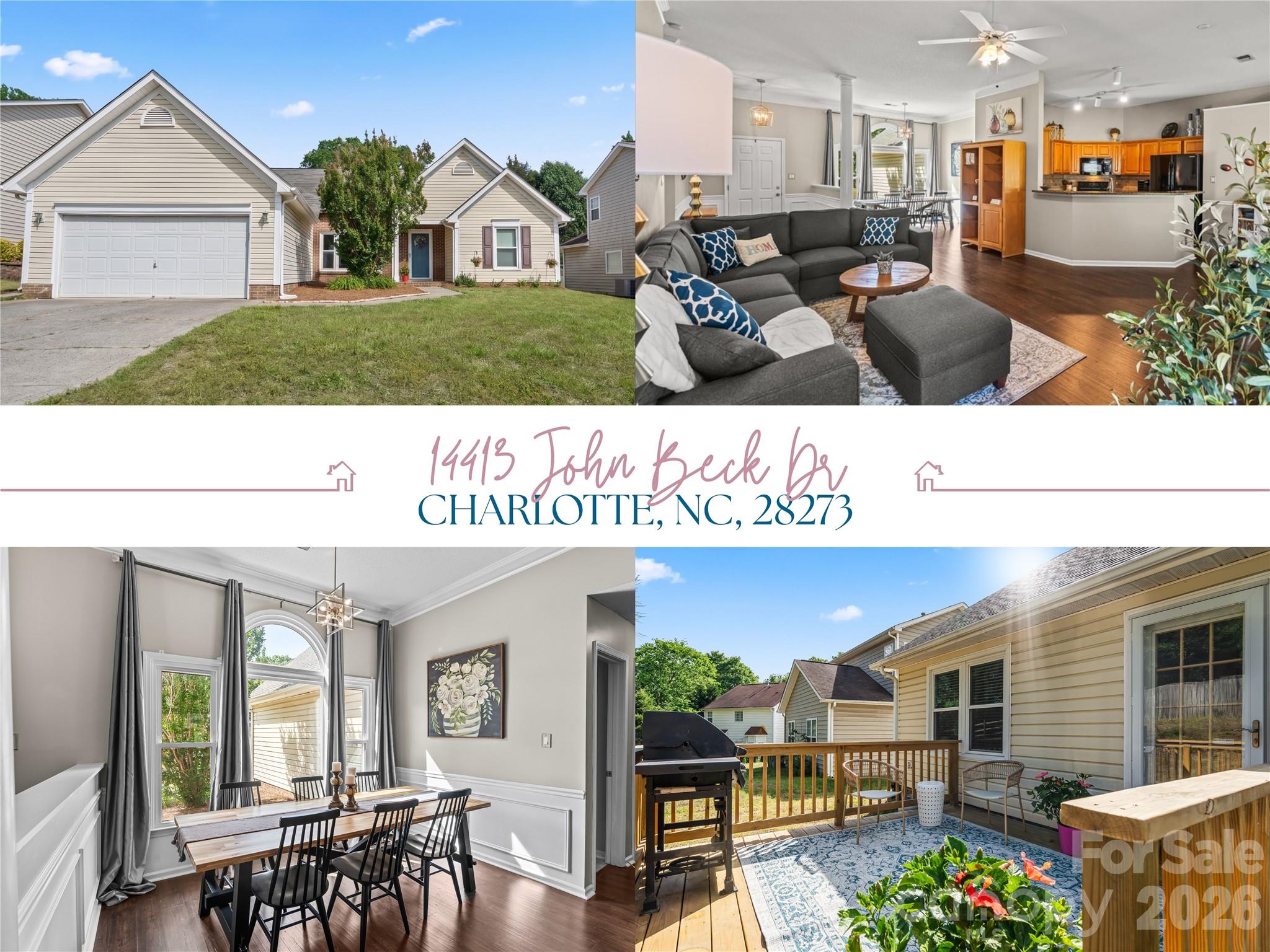 Home for sale at 14413 John Beck Drive, Charlotte, NC — photo 1 of 34