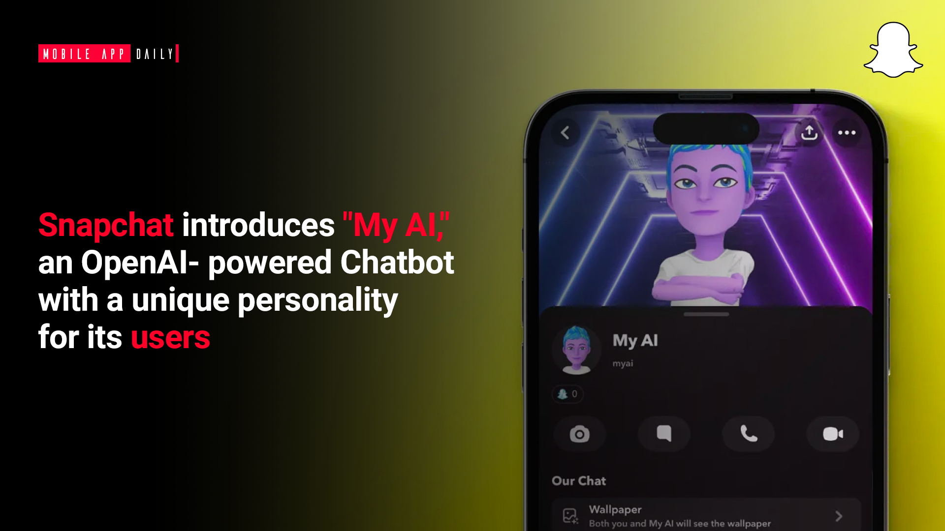 Snapchat introduces "My AI," an OpenAI -powered chatbot