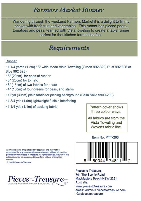 Farmers Market Runner G PTT 263 Pieces To Treasure#1 at Moda Fabrics ...