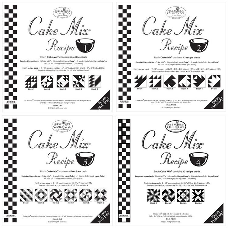 Cake Mix Recipe 1-4 Assortment CM ASST Moda #1 at Moda Fabrics + Supplies