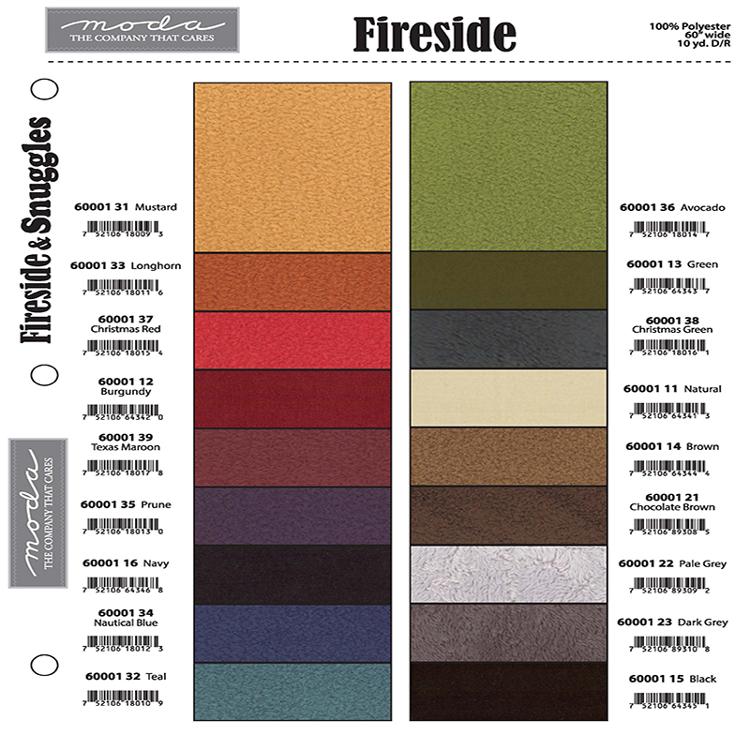 Fireside Snuggles Color Card CC236 Moda #1 at Moda Fabrics + Supplies