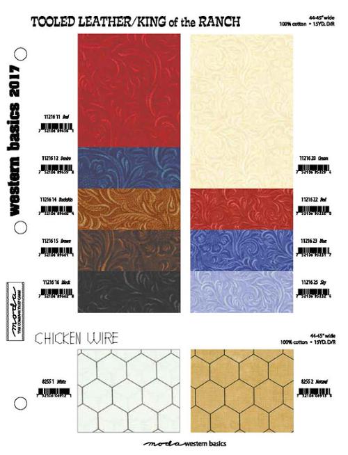 Moda Fabrics + Supplies Color Cards
