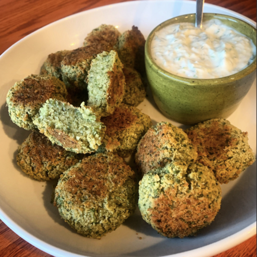 Modernmeal Herbed Falafel (Fried or Baked) with Tzatziki Sauce