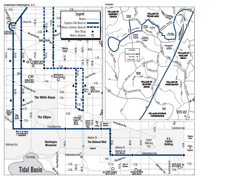 Info & Maps | 325 | COLUMBIA & SILVER SPRING - DC | Maryland Transit ...