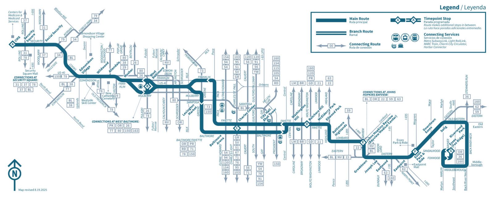 number 40 bus timetable