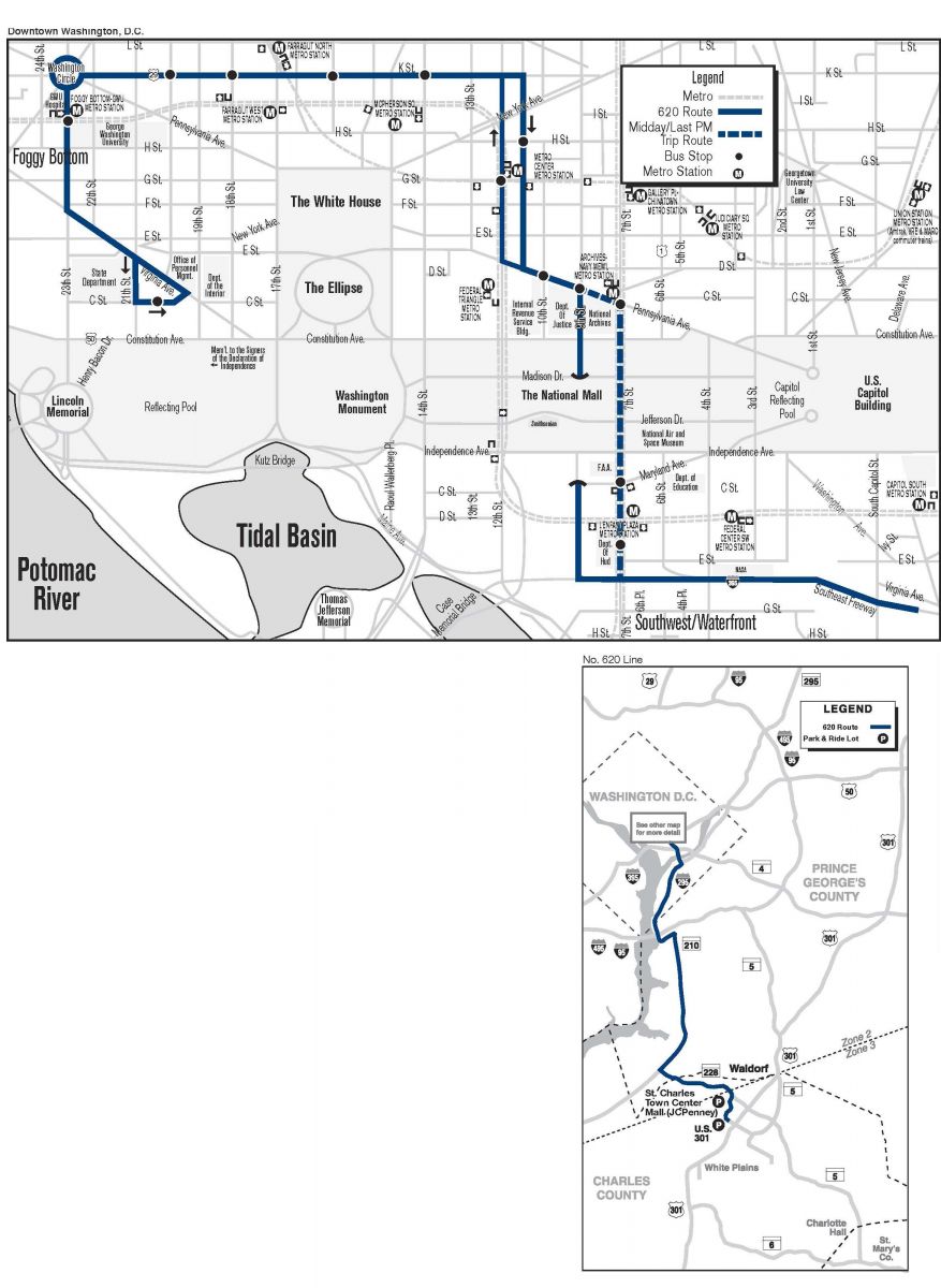 Info & Maps | 620 | WALDORF - WASHINGTON DC | Maryland Transit ...