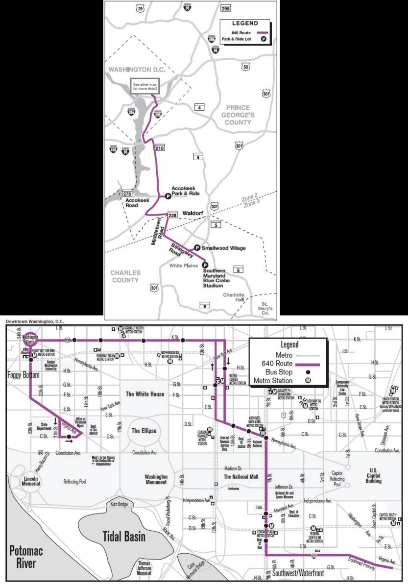 Info & Maps | 640 | WALDORF & ACCOKEEK - WASHINGTON DC | Maryland ...