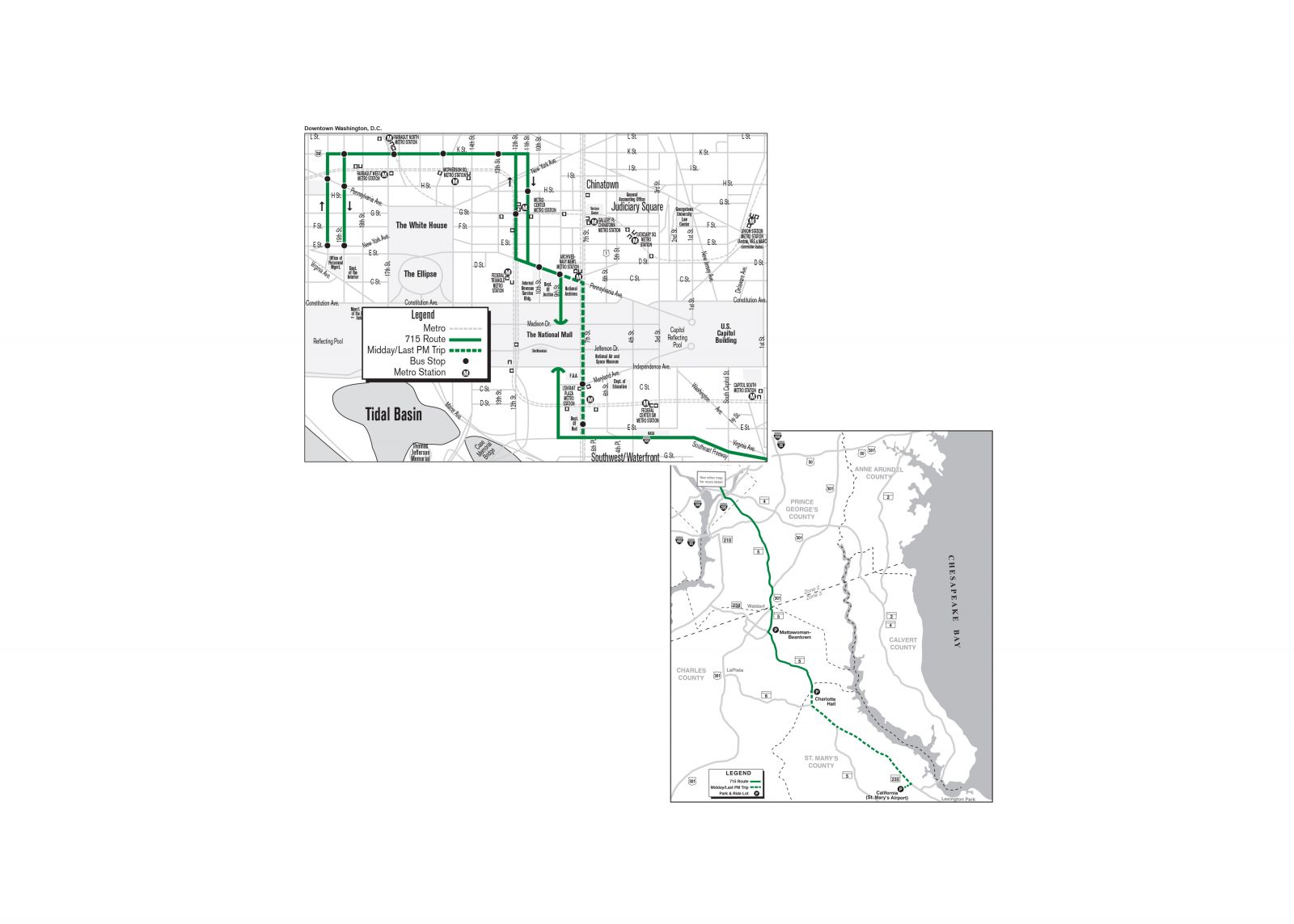 Info & Maps | 715 | CHARLOTTE HALL/WALDORF - DC | Maryland Transit ...