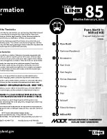 route 85 schedule