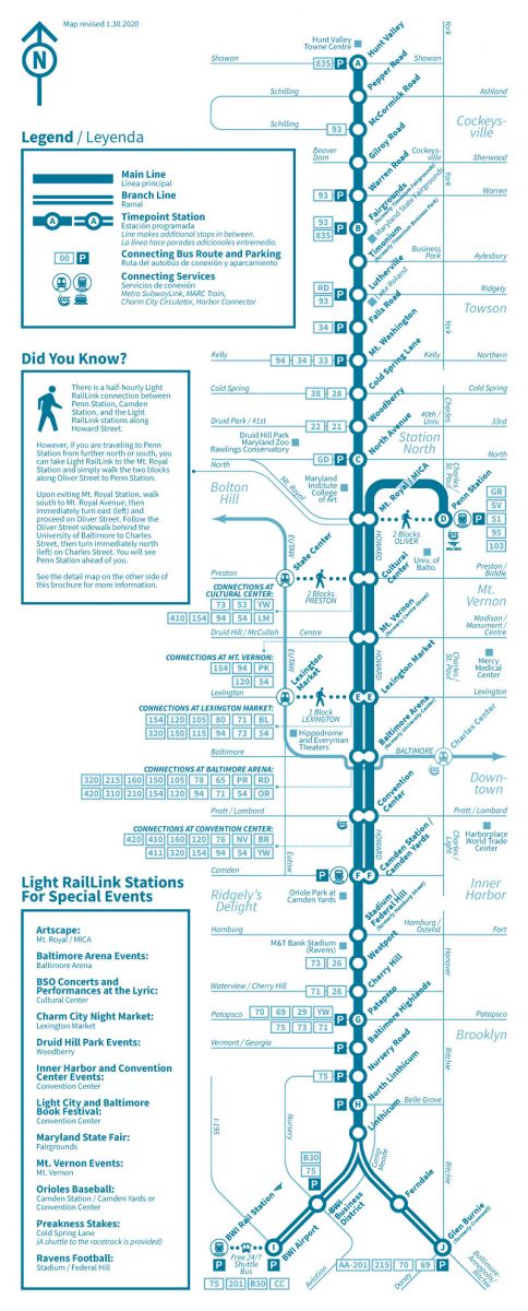Info & Maps | LIGHT RAILLINK | BWI Airport / Glen Burnie - Hunt Valley ...