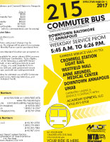 Info & Maps | 215 | BALTIMORE - ANNAPOLIS | Maryland Transit Administration