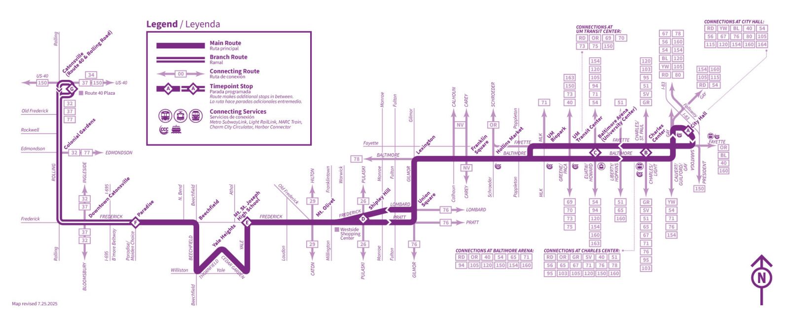 Info & Maps | CityLink PURPLE | City Hall - Paradise/Catonsville ...