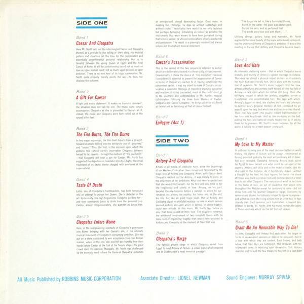 Alex North - Cleopatra (Original Soundtrack Album) (LP) For Sale