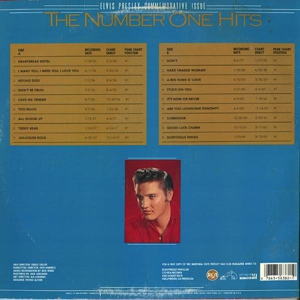 Elvis Presley - The Number One Hits (LP) For Sale