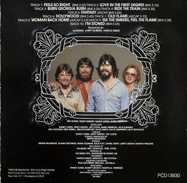 Alabama - FEELS SO RIGHT (CD) For Sale