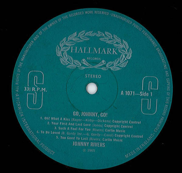 Johnny Rivers - Go,Johnny,Go! (LP) For Sale