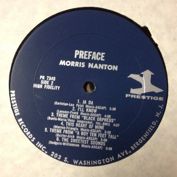 Morris Nanton Trio - Preface (LP) For Sale