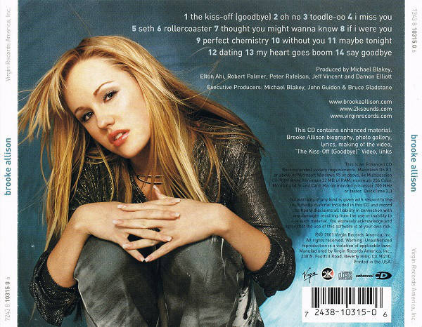 Brooke Allison - BROOKE ALLISON (CD) For Sale