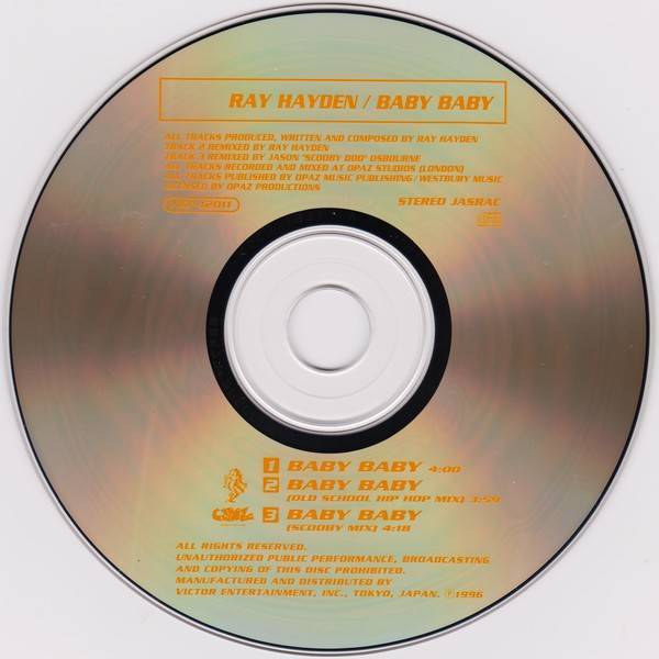 Ray Hayden - Baby Baby (CD) For Sale