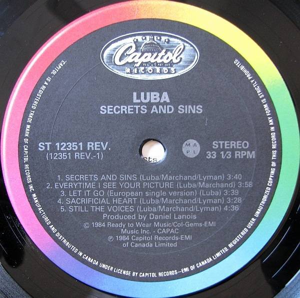 Luba - Secrets And Sins (LP) For Sale