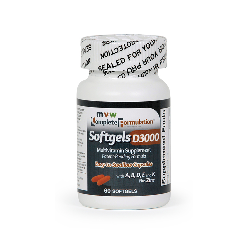 MVW Complete Formulation D3000 Softgel – Step 1 Increase – MVW Nutritionals