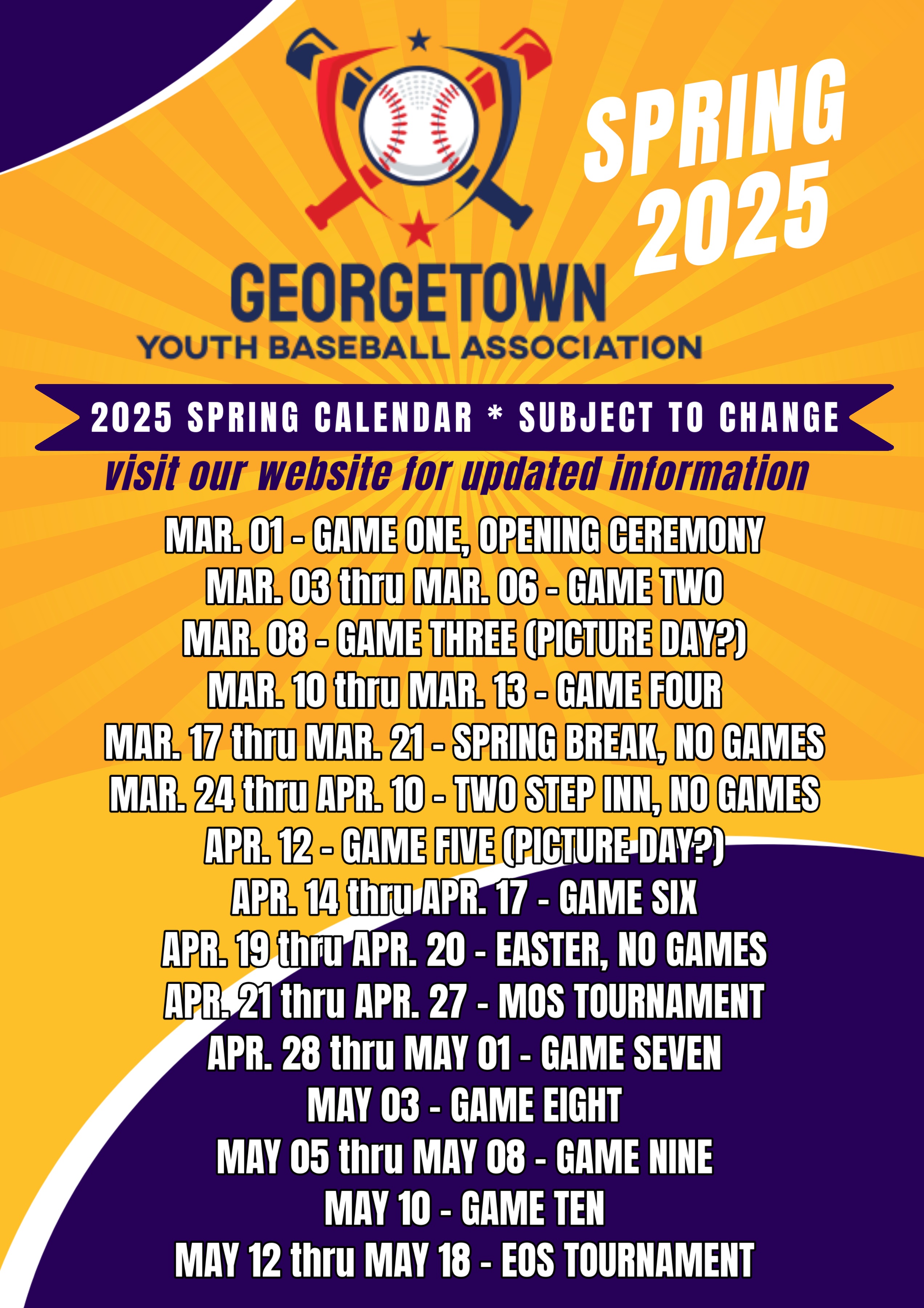 Georgetown Youth Baseball Association - (Georgetown, TX) - powered by ...