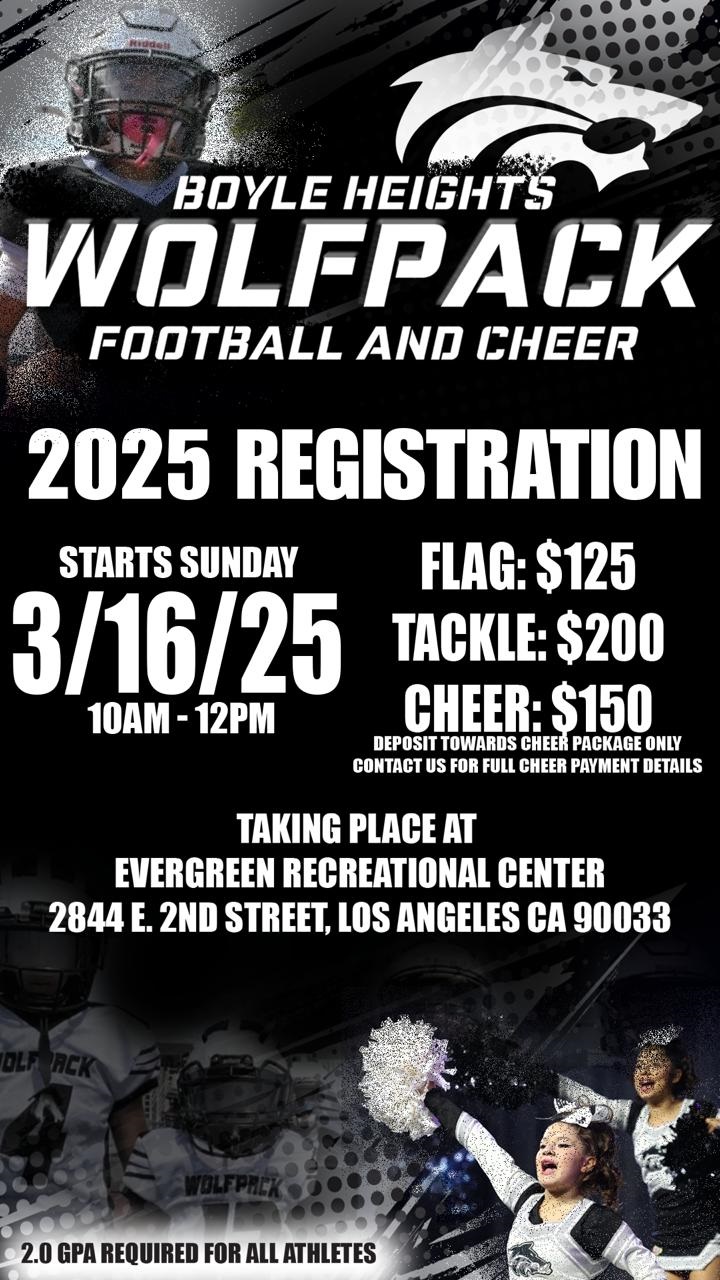 Boyle Heights Wolfpack Football & Cheer - (Los Angeles, CA) - powered ...