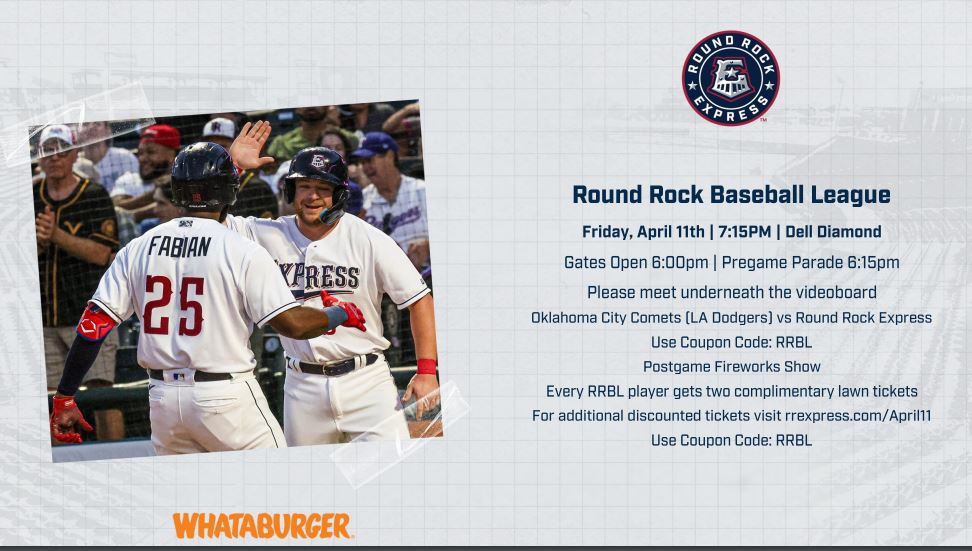 Round Rock Baseball League - (Round Rock, TX) - powered by LeagueLineup.com