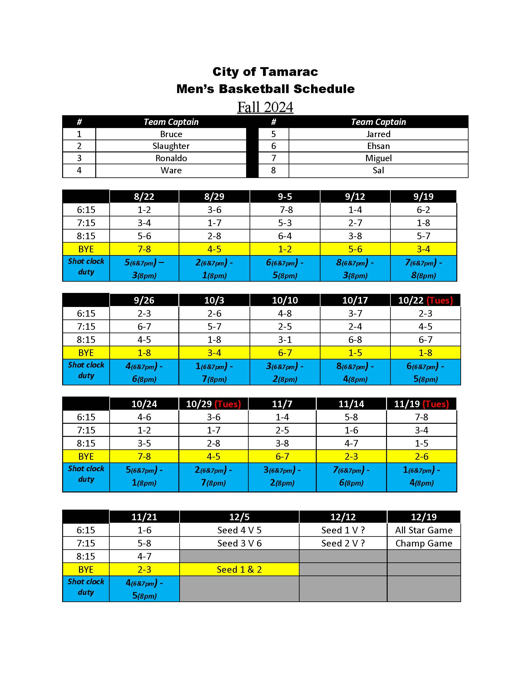 Tamarac Men's Basketball League - (Tamarac, FL) - powered by ...